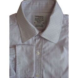 TM LEWIN 100 Shirt Mens 16 M Lilac SEMI FITTED - Brandinity