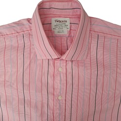 TM LEWIN 100 Shirt Mens 16 M Lilac SEMI FITTED - Brandinity